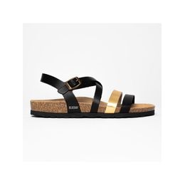 Blue Bay Sandalen "Marte" in Schwarz/ Gold - 65% | Gr&ouml;&szlig;e 39 | Damen-sandalen