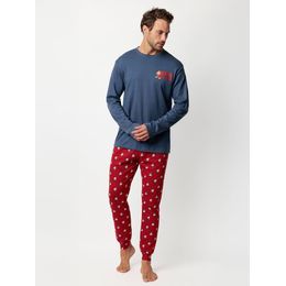 Disney Pyjama "Disney" in Dunkelblau/ Rot - 58% | Gr&ouml;&szlig;e XL | Herren-waesche