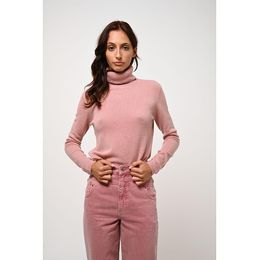 AUTHENTIC CASHMERE Kaschmir-Rollkragenpullover "Bise" in Rosa - 68% | Gr&ouml;&szlig;e M | Damen-pullover-cardigans