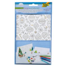folia PAPER Ausmalkarten "X-Mas" - 4 Karten - 49% | Kinder-kreativspielzeug