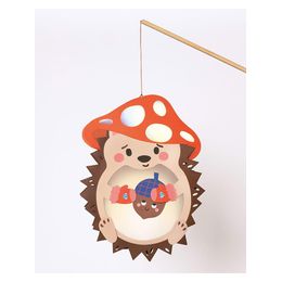 folia PAPER Laternen-Bastelset "Hedgehog" in Beige/ Braun/ Rot - ab 5 Jahren - 63% | Kinder-kreativspielzeug