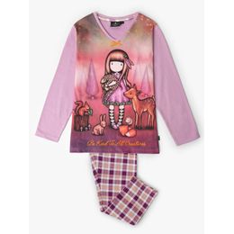 SANTORO London Pyjama "Santoro Gorjuss" in Lila/ Wei&szlig; - 61% | Gr&ouml;&szlig;e 176 | Kinder-waesche