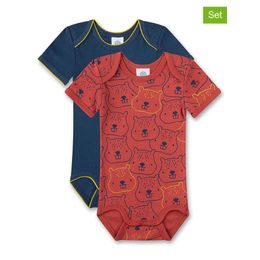 Sanetta 2er-Set: Bodys in Dunkelblau/ Rot - 50% | Gr&ouml;&szlig;e 86 | Baby-bodys