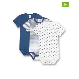 Sanetta 3er-Set: Bodys in Dunkelblau/ Wei&szlig; - 50% | Gr&ouml;&szlig;e 92 | Baby-bodys
