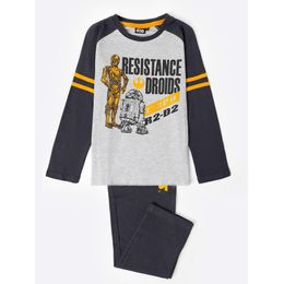 Star Wars Pyjama "Star Wars" in Anthrazit/ Hellgrau - 58% | Gr&ouml;&szlig;e 176 | Kinder-waesche