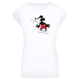 F4NT4STIC T-Shirt ' Disney Mickey Mouse Tongue' Damen Gr&ouml;&szlig;e XXXL rot / schwarz / wei&szlig;