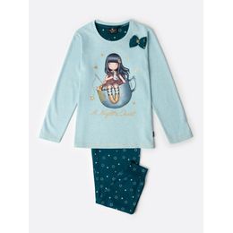 SANTORO London Pyjama "Sabtoro Gorjuss" in Hellblau/ Petrol - 59% | Gr&ouml;&szlig;e 176 | Kinder-waesche