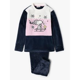 PEANUTS Pyjama "PEANUTS" in Dunkelblau/ Rosa - 57% | Gr&ouml;&szlig;e 128 | Kinder-waesche