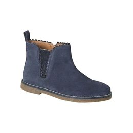 Vertbaudet Leder-Chelsea-Boots in Blau - 48% | Gr&ouml;&szlig;e 34 | Kinderstiefeletten