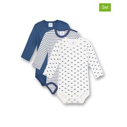Sanetta 3er-Set: Bodys in Dunkelblau/ Wei&szlig; - 53% | Gr&ouml;&szlig;e 56 | Baby-bodys
