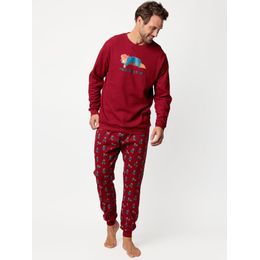 Paddington Pyjama "Paddington" in Bordeaux - 56% | Gr&ouml;&szlig;e XL | Herren-waesche