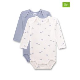 Sanetta 2er-Set: Bodys in Hellblau/ Wei&szlig; - 40% | Gr&ouml;&szlig;e 68 | Baby-bodys