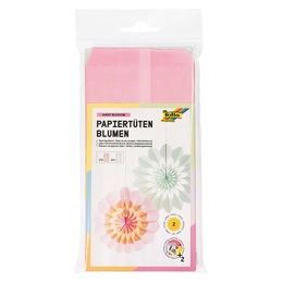 folia PAPER Bastelset "Papiert&uuml;tenblumen: Sweet blossom" in Rosa/ Gr&uuml;n - 57% | Schulzubehoer
