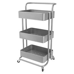 ECHTWERK K&uuml;chenwagen in Silber - (B)43 x (H)86 x (T)32 cm - 34% | Regale