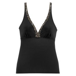 Lascana Tankini-Oberteil in Schwarz - 57% | Gr&ouml;&szlig;e 42D-Cup | Damen-bademode