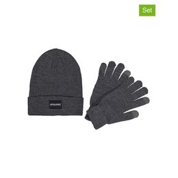 Jack & Jones Jack & Jones 2tlg. Set: Beanie und Handschuhe in Grau - 45% | Herren-accessoires-sport