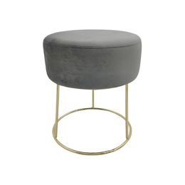 ECHTWERK Hocker "Marylin" in Grau - (H)40,5 x &Oslash; 35,5 cm - 19% | Sitzmoebel