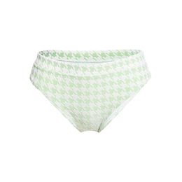 Roxy Bikini-Hose "Check It" in Wei&szlig;/ Hellgr&uuml;n - 78% | Gr&ouml;&szlig;e XL | Damen-bademode