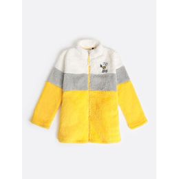 PEANUTS Fleecejacke in Gelb/ Wei&szlig;/ Grau - 58% | Gr&ouml;&szlig;e 128 | Kids-fleecejacken-fleecepullover