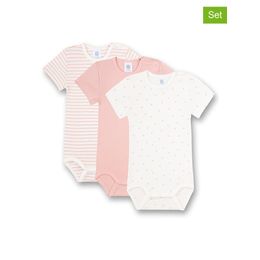 Sanetta 3er-Set: Bodys in Rosa/ Wei&szlig; - 46% | Gr&ouml;&szlig;e 74 | Baby-bodys