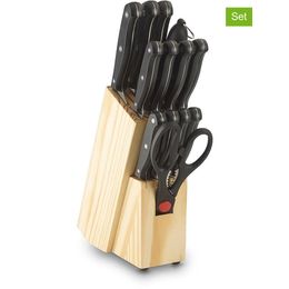 ECHTWERK 14tlg. K&uuml;chenmesser-Set "Basic" in Schwarz/ Beige - 61% | Kuechenhelfer
