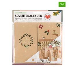folia PAPER 49tlg. Adventskalender-Set "Oh Deer" in Beige - 62% | Kinder-kreativspielzeug