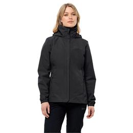Jack Wolfskin Regenjacke "Stormy Point" in Schwarz - 34% | Gr&ouml;&szlig;e XL | Damen-outdoorjacken