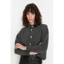 Trendyol Cardigan in Anthrazit - 63% | Gr&ouml;&szlig;e S | Damen-pullover-cardigans