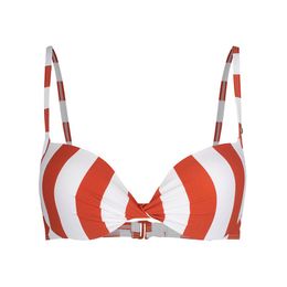 Short Stories Bikini-Oberteil in Wei&szlig;/ Rot - 64% | Gr&ouml;&szlig;e 40C-Cup | Damen-bademode