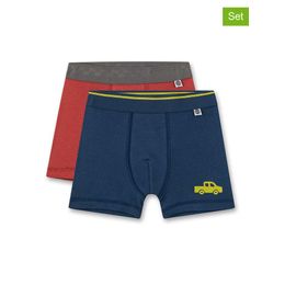 Sanetta 2er-Set: Boxershorts in Rot/ Dunkelblau - 40% | Gr&ouml;&szlig;e 104 | Kinder-waesche