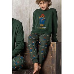 Paddington Pyjama "Paddington" in Dunkelgr&uuml;n - 63% | Gr&ouml;&szlig;e 128 | Kinder-waesche