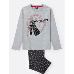 Star Wars Pyjama "Star Wars" in Grau/ Schwarz - 61% | Gr&ouml;&szlig;e 140 | Kinder-waesche