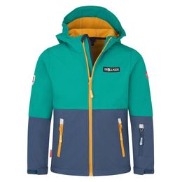 Trollkids Softshelljacke "Skjorta" in T&uuml;rkis - 49% | Gr&ouml;&szlig;e 116 | Kinder-outdoor-jacken