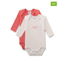 Sanetta 2er-Set: Bodys in Orange/ Wei&szlig; - 44% | Gr&ouml;&szlig;e 74 | Baby-bodys