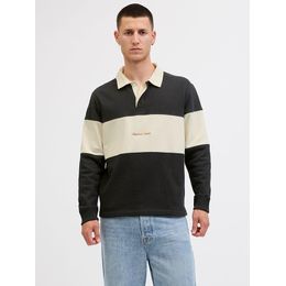 Jack & Jones Jack & Jones Sweatshirt in Schwarz/ Creme - 56% | Gr&ouml;&szlig;e S | Herren-plussize