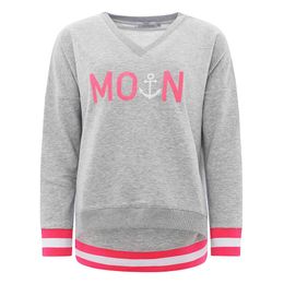 Zwillingsherz Sweatshirt "Moin" in Grau - 52% | Gr&ouml;&szlig;e S | Damen-sweatshirts-jacken