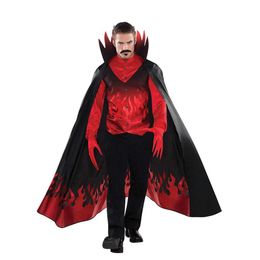 Amscan 3tlg. Kost&uuml;m "Diablo" in Rot/ Schwarz - 30% | Gr&ouml;&szlig;e M/L | Herrenhosen