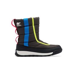Sorel Winterboots "Whitney II Puffy" in Schwarz/ Blau/ Gelb - 48% | Gr&ouml;&szlig;e 28 | Kinderstiefel