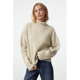 Trendyol Rollkragenpullover in Sand - 63% | Gr&ouml;&szlig;e S | Damen-pullover-cardigans