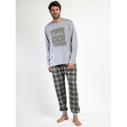 admas Pyjama "Never Give Up" in Grau - 56% | Gr&ouml;&szlig;e S | Herren-waesche