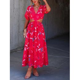 Milan Kiss Kleid in Rot/ Wei&szlig;/ Blau - 60% | Gr&ouml;&szlig;e L | Damen-kleider