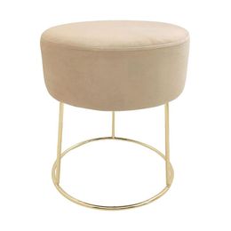 ECHTWERK Hocker "Marylin" in Creme - (H)40,5 x &Oslash; 35,5 cm - 19% | Sitzmoebel