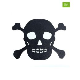 CHAKS 4er-Set: Tischsets ''Skull'' in Schwarz - (L)34 x (B)42,6 cm - 18% |