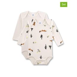 Sanetta 2er-Set: Bodys in Creme - 50% | Gr&ouml;&szlig;e 74 | Baby-bodys