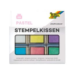 folia PAPER Stempelkissen "Pastell" in Bunt - 6 St&uuml;ck - 55% | Kinder-kreativspielzeug