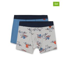 Sanetta 2er-Set: Boxershorts in Grau/ Hellblau - 50% | Gr&ouml;&szlig;e 92 | Kinder-waesche