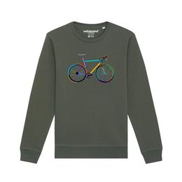 Watapparel Sweatshirt ' Fahrrad by night ' male Green size XXXL