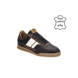 Bullboxer Leder-Sneakers in Schwarz/ Braun/ Wei&szlig; - 60% | Gr&ouml;&szlig;e 43 | Herrensneakers