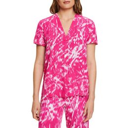 Esprit Bluse in Pink/ Wei&szlig; - 48% | Gr&ouml;&szlig;e XL | Damen-blusen