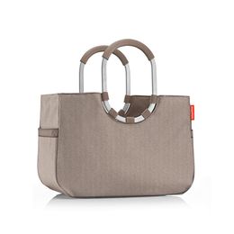 Reisenthel Einkaufstasche Loopshopper L herringbone mokka, Mokka, Textil, 46x34.5x25 cm, gro&szlig;es Hauptfach, Freizeit, Koffer & Taschen, Einkaufstaschen